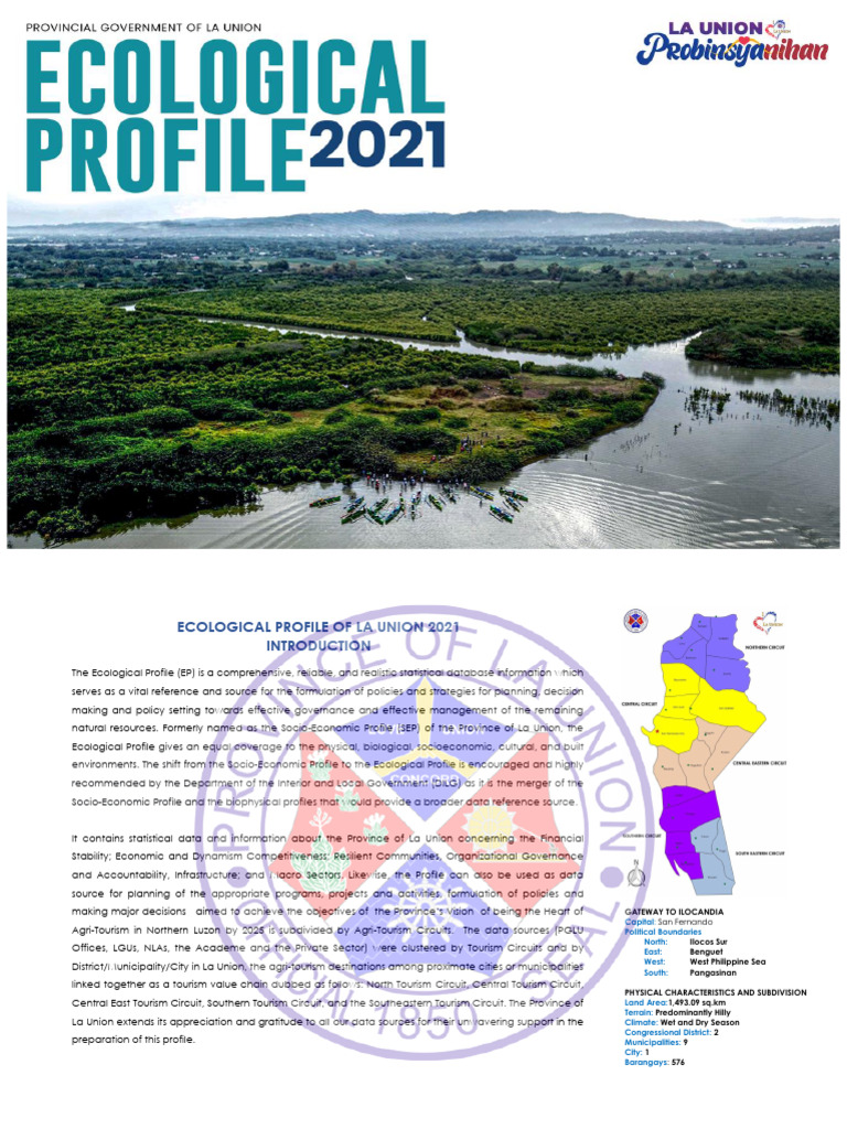 Ecological Profile 2021 Final | PDF | Maternal Health | Agriculture
