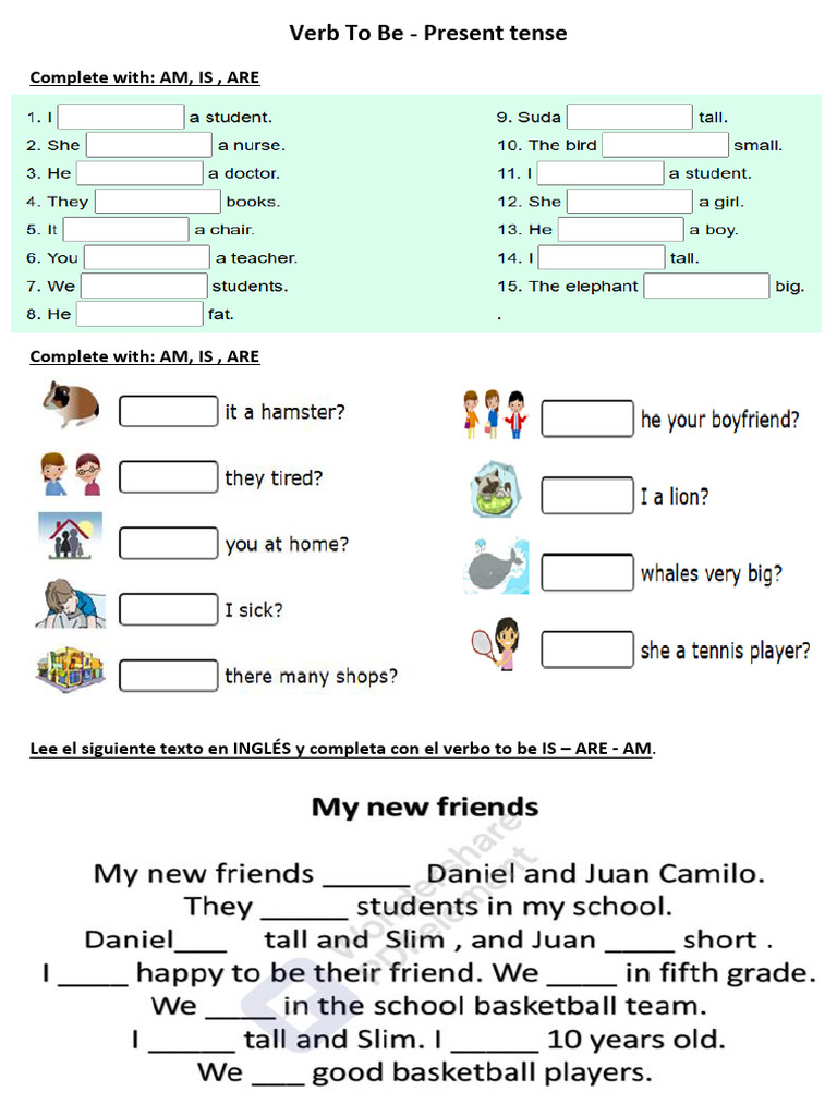 Practice Verb To Be 4TO PDF | PDF