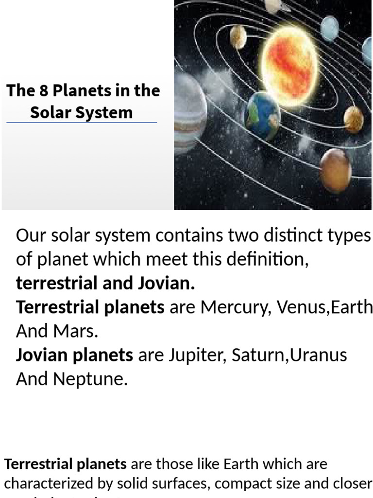 The 8 Planets in Solar System No Picture | PDF | Planets | Solar System