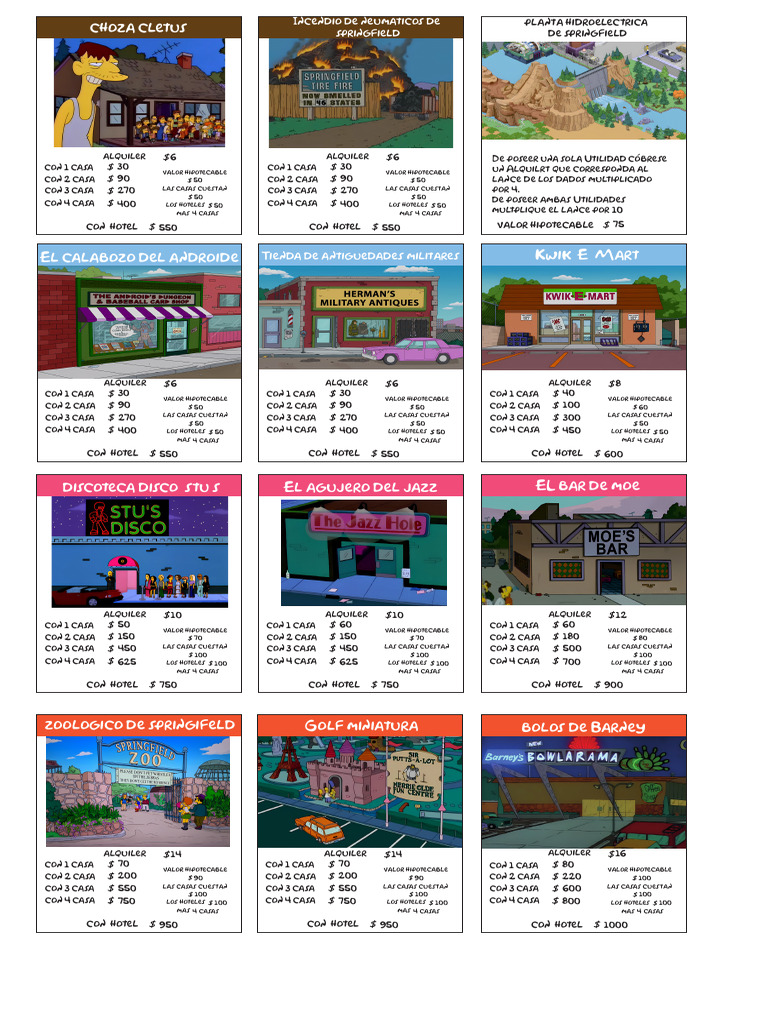 Tarjetas Casas y Reglas | PDF | Bancarrota | Subasta