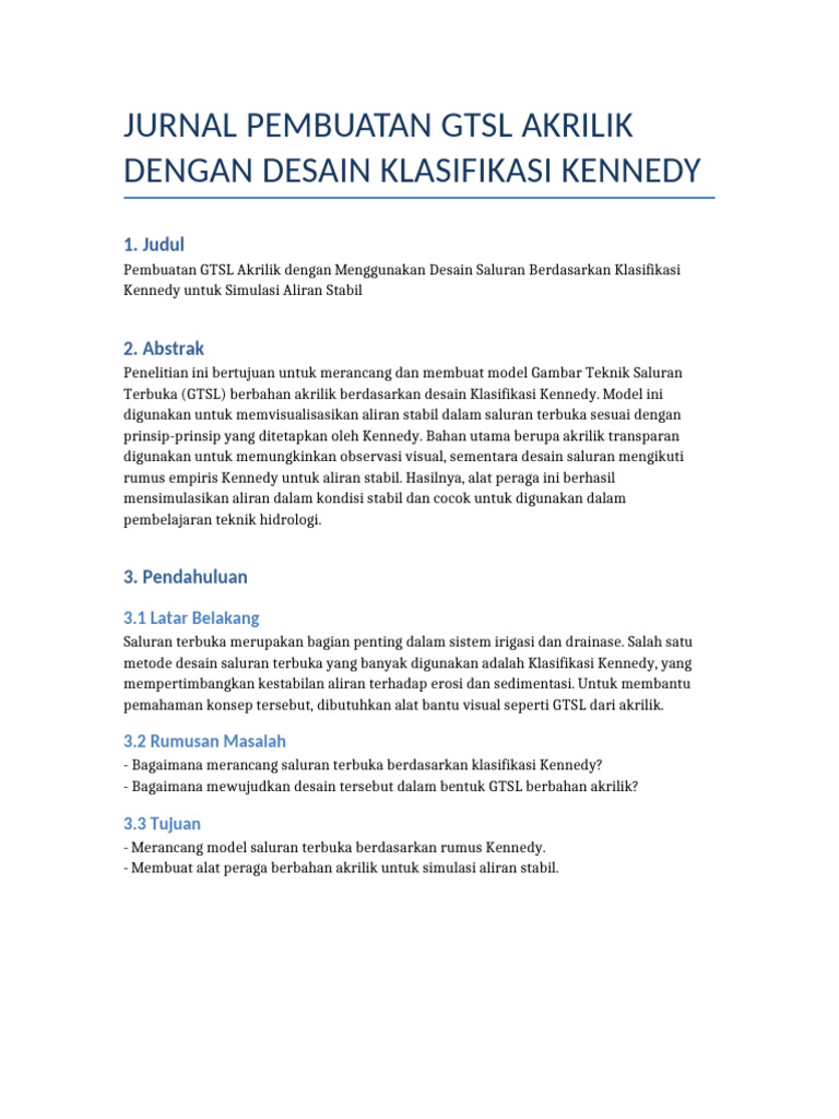 Jurnal GTSL Akrilik Kennedy | PDF