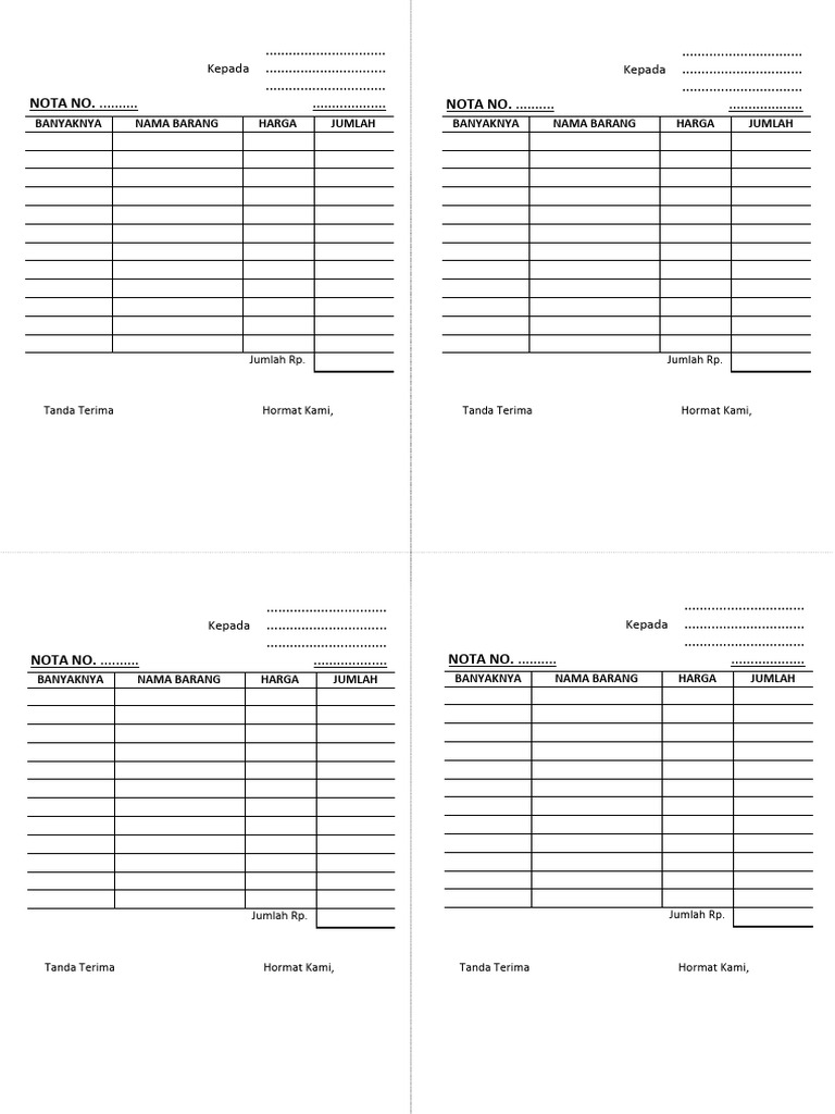 Nota Kosong Kledo PDF | PDF