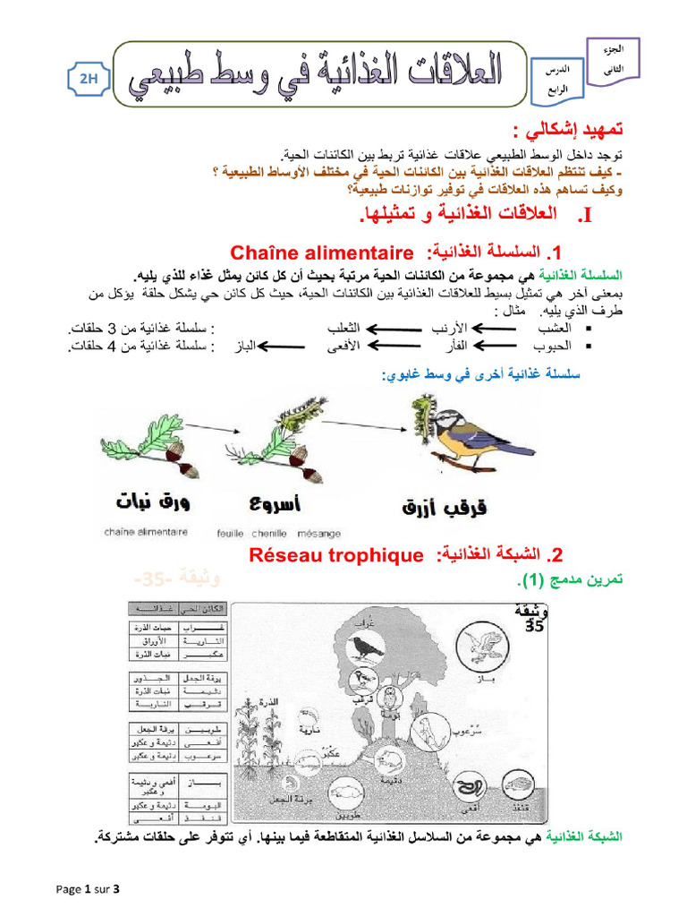 Alalaqat Alghthaiia Otdfq Altaqa Fi Ost Tbiai Aldrs 1 | PDF