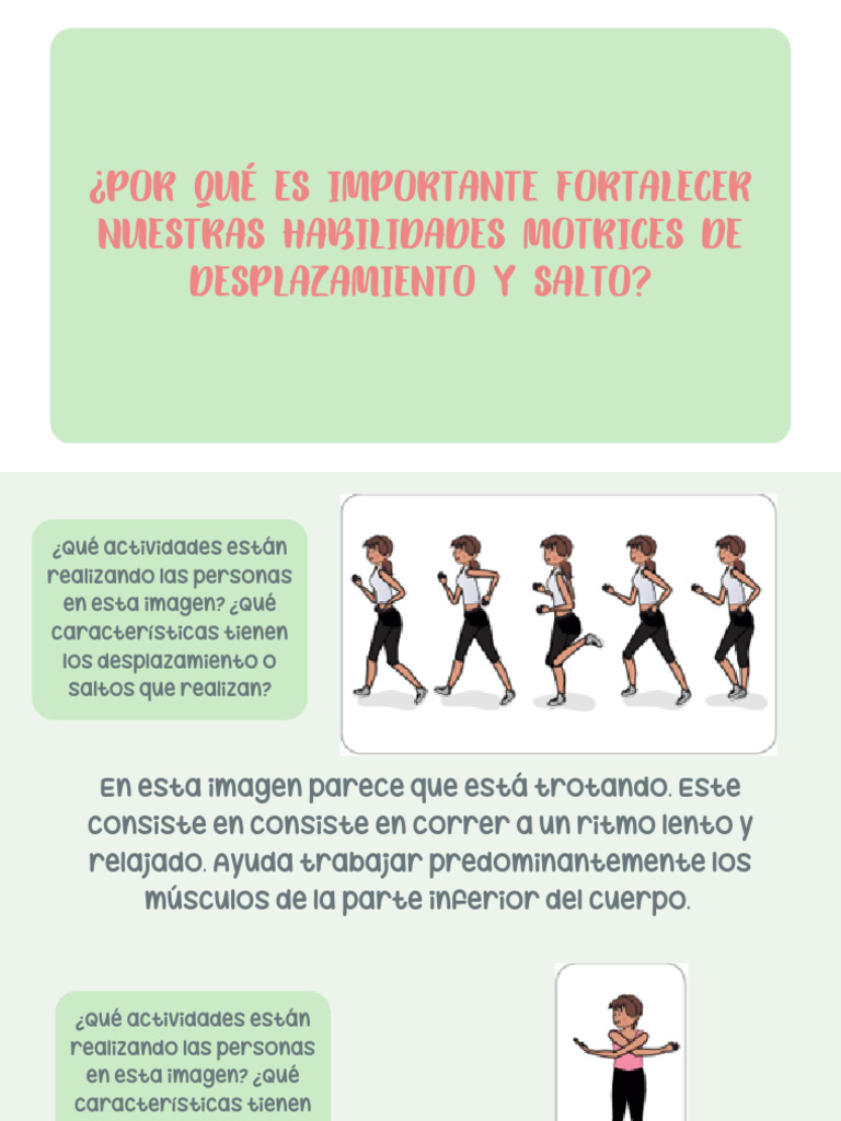 ¿Por Qué Es Importante Fortalecer Nuestras Habilidades Motrices de Desplazamiento y Salto | PDF ...