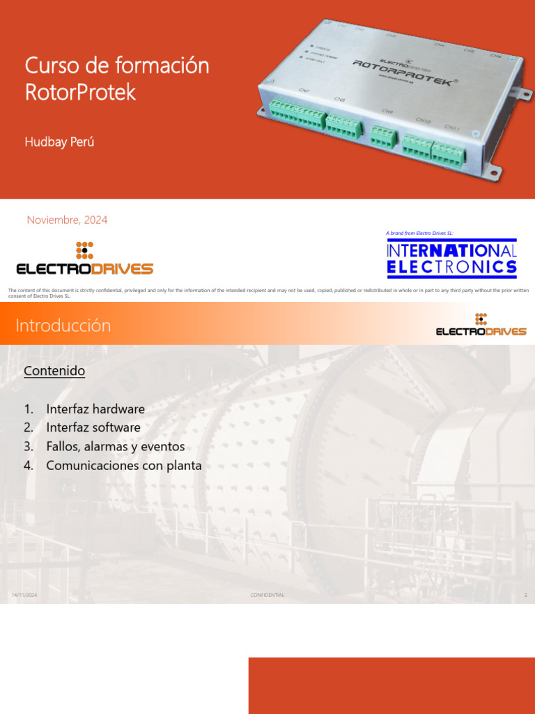 RotorProtek Training Course - Hudbay Peru | PDF | Arranque | Contraseña