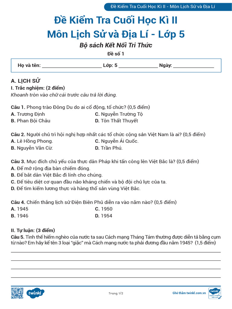 VT Es 1742450170 de Kiem Tra Cuoi HK II So 1 Mon Lich Su Va Dia Li Lop 5 Bo Sach Ket Noi Tri ...