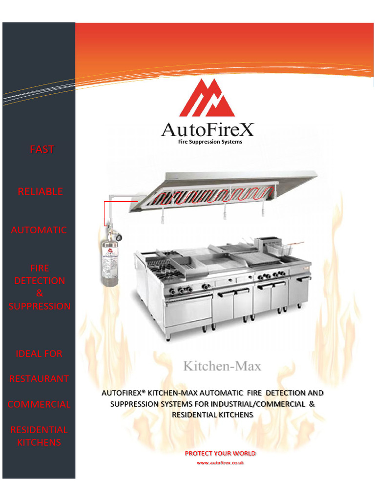 AFX Kitchen Max- Kitchen Fire Suppression System Brochure 01 | PDF ...