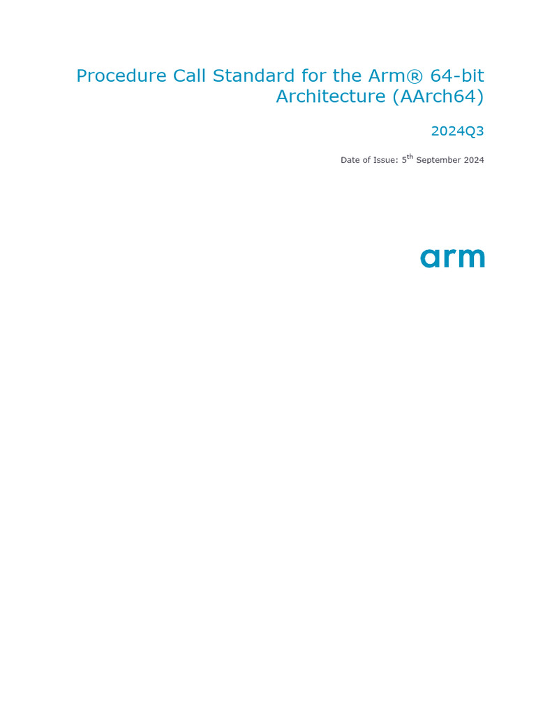 aapcs64 | PDF | Pointer (Computer Programming) | 64 Bit Computing