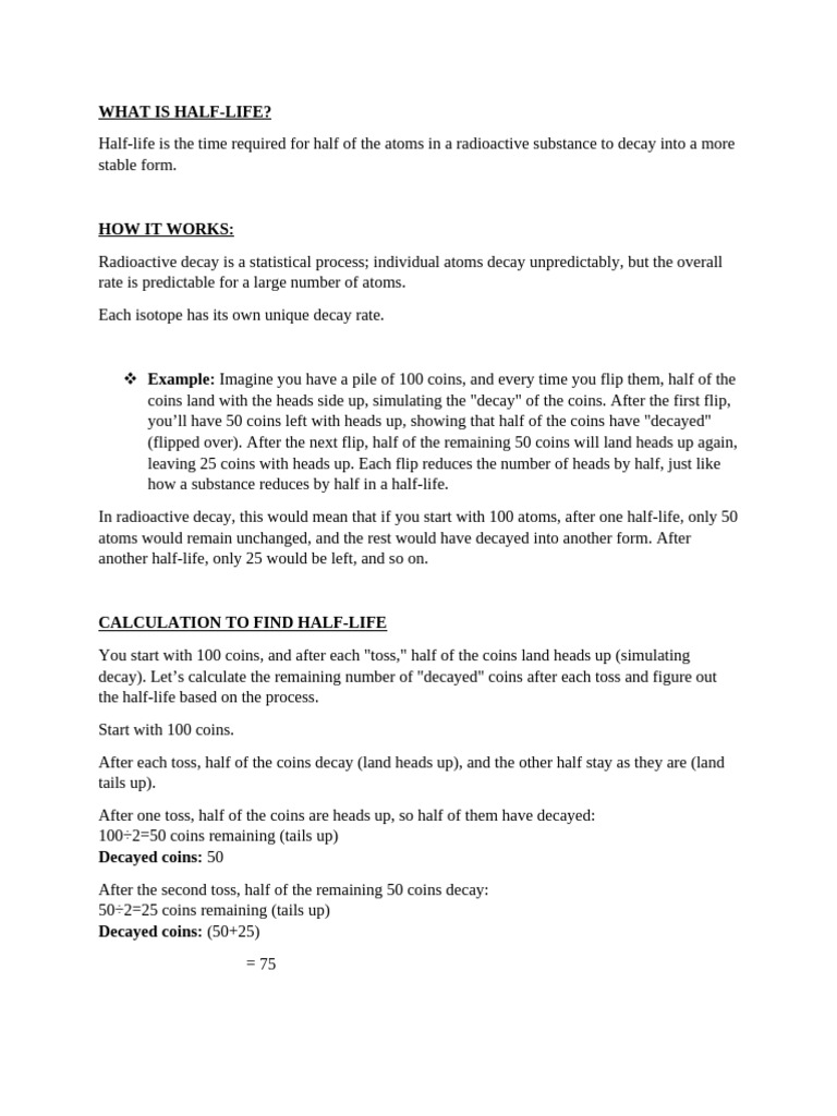 Half Life Assignment 11T | PDF | Radioactive Decay | Neutron