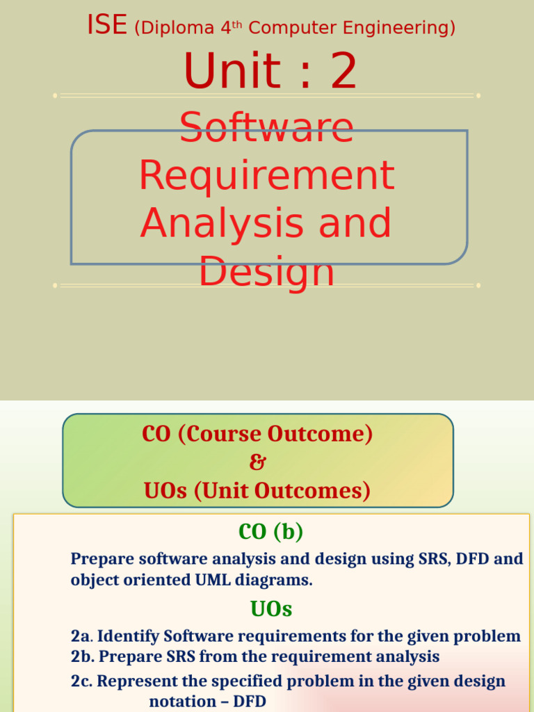 UNIT 2 SW Req Analysis and Design | PDF | Information Technology | Computing