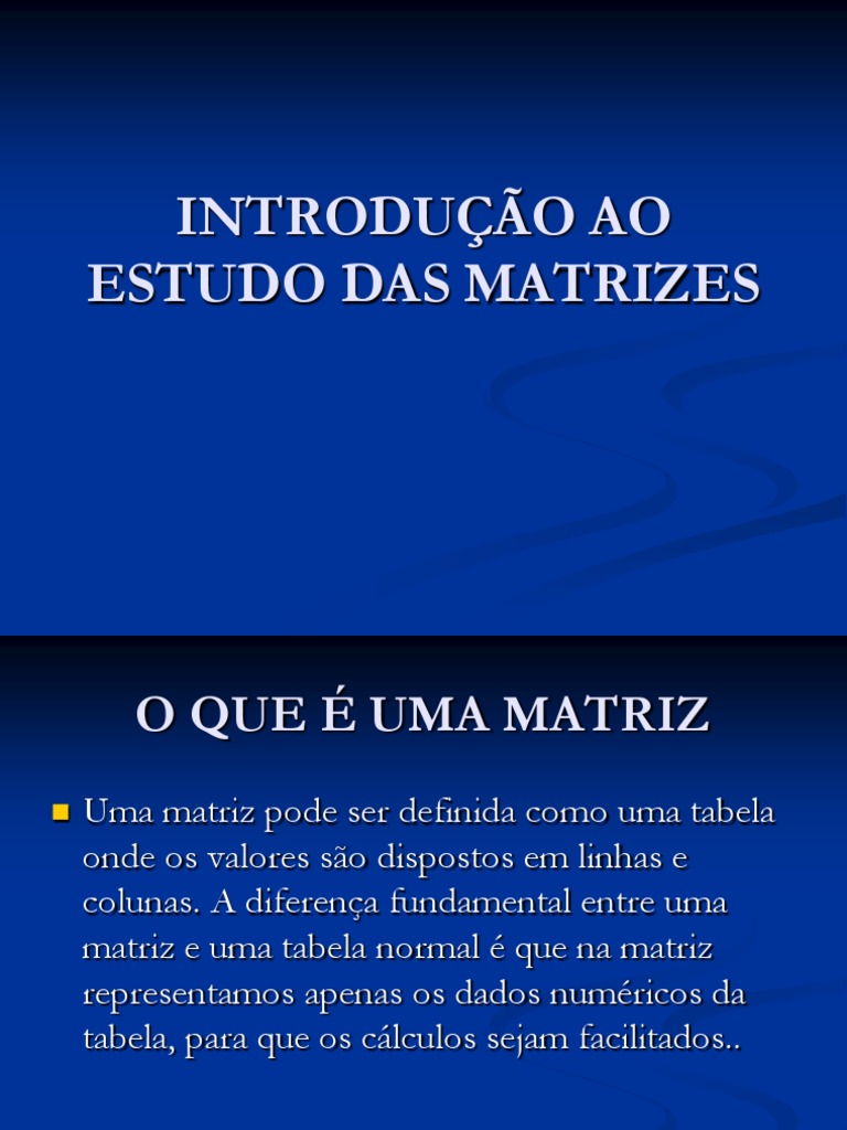 Introdução Ao Estudo Das Matrizes | PDF | Matriz (Matemática) | Funções ...