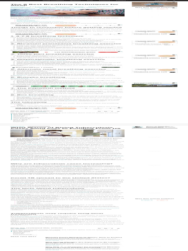 8 Breathing Exercises For Sleep: Techniques That Work | PDF | Tuberculosis | Breathing