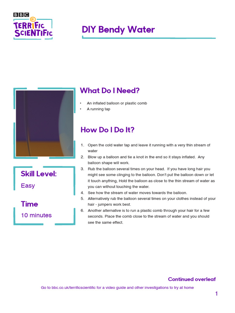 9 - Bend Water With Static | PDF | Electric Charge | Electricity
