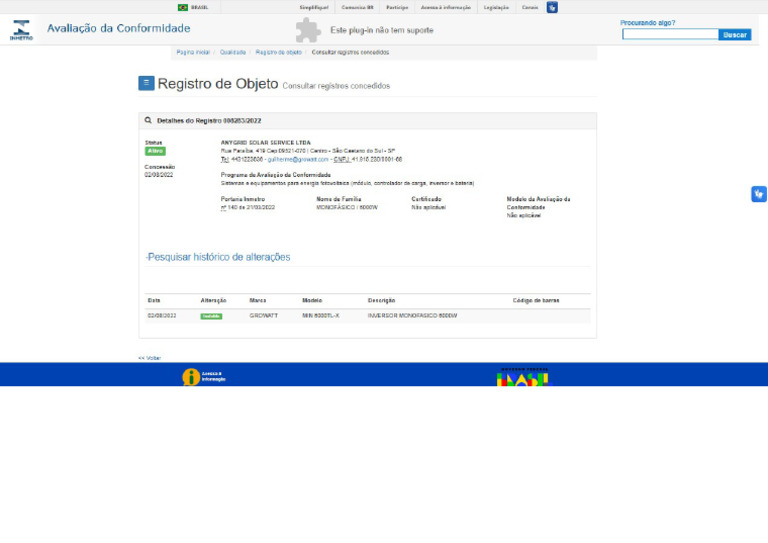 Certificado INMETRO MIN 6000TL-X | PDF