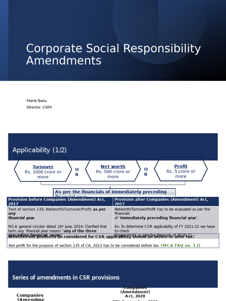CSR Amendments 2025 | PDF | Corporate Social Responsibility ...