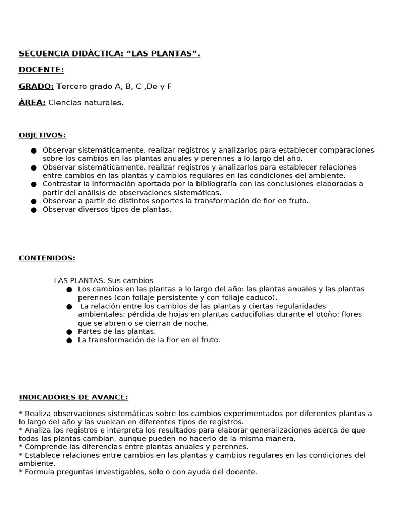Las Plantas 33 | PDF | Plantas | Evaluación
