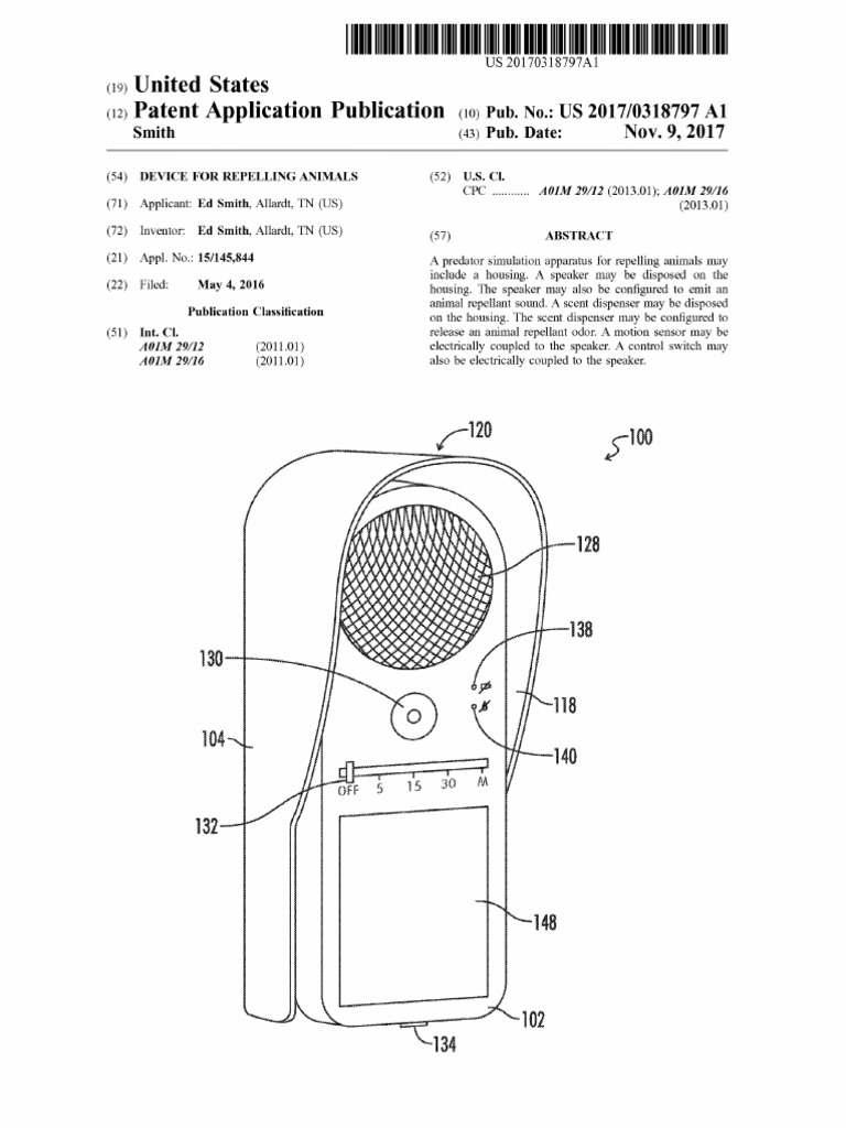 Predator Simulation Animal Repellent Device | PDF | Odor | Predation