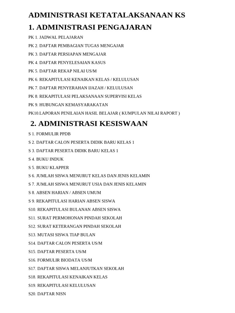 Administrasi Ketatalaksanaan KS | PDF