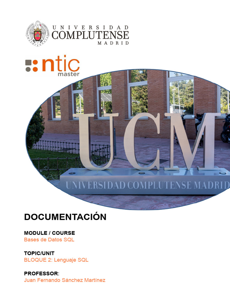 BBDD SQL - Bloque 2 - Instrucciones SQL | PDF | SQL | Gestión de datos