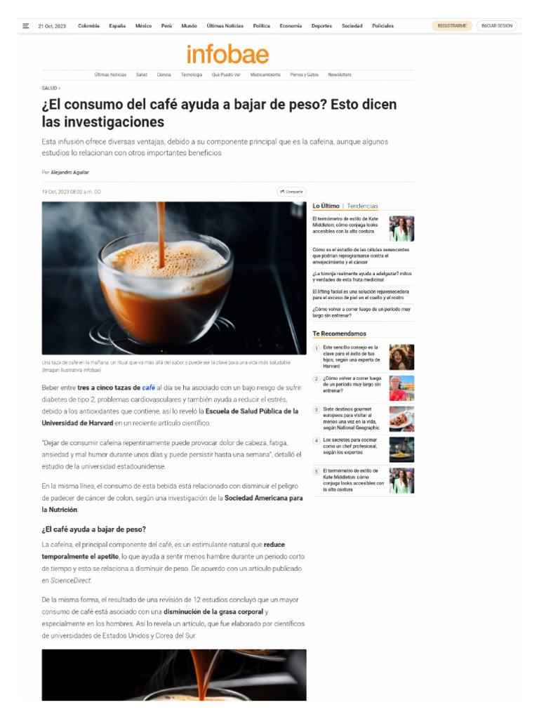 Screencapture Infobae Salud 2023 10 19 El Consumo Del Cafe Ayuda A ...