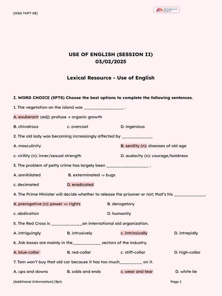 2025 - 02 - 03 In-Class Handout | PDF