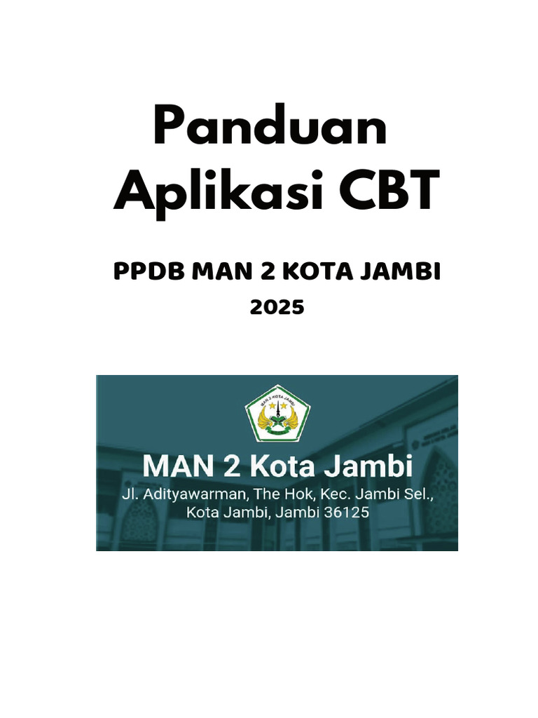 Panduan Aplikasi CBT PPDB 2025 Ok | PDF