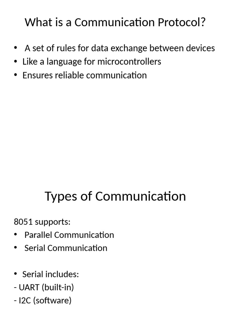 8051 Communication Protocols | PDF | Computer Engineering | Computer Hardware