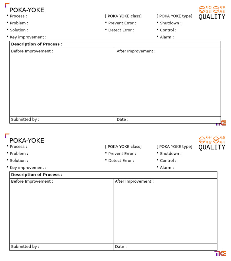 Poka-yoke format_TKEK QA_040225 | PDF