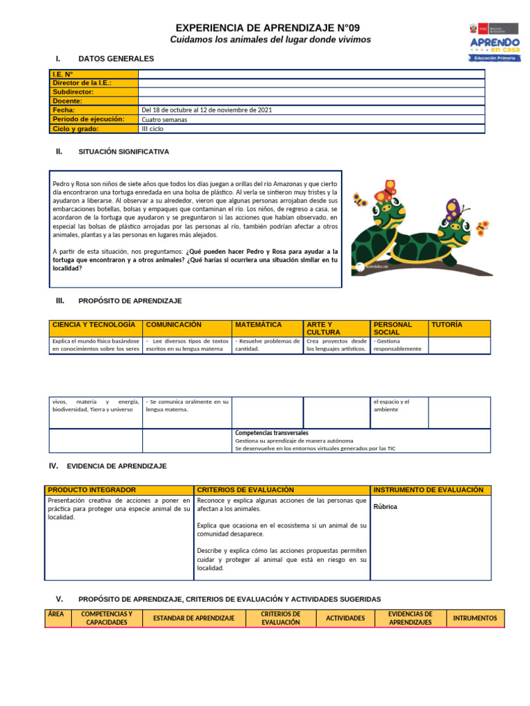 Experiencia de Aprendizaje #09-2° B | PDF | Aprendizaje