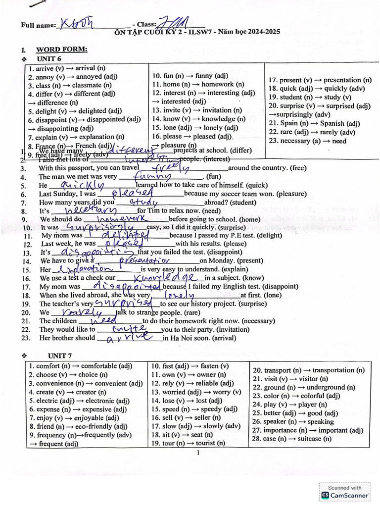 On Tap Thi GK 2 | PDF