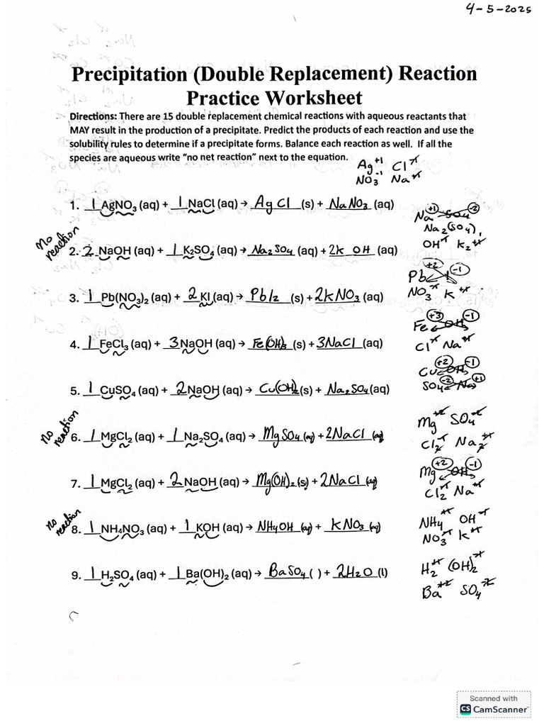 Precipitation Worksheet | PDF