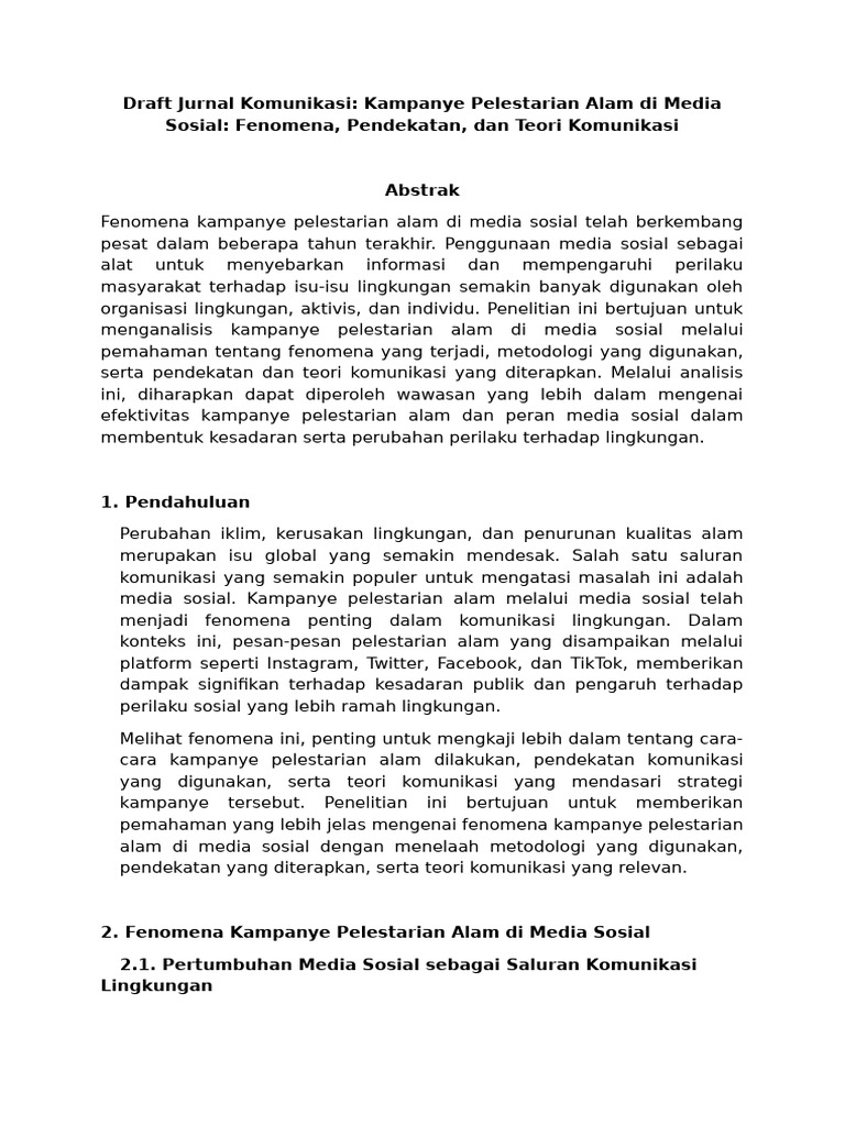 Draft Jurnal Komunikasi REV 1 | PDF