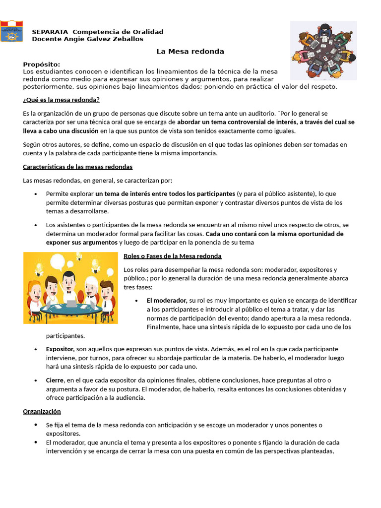 Mesa Redonda Separata | PDF