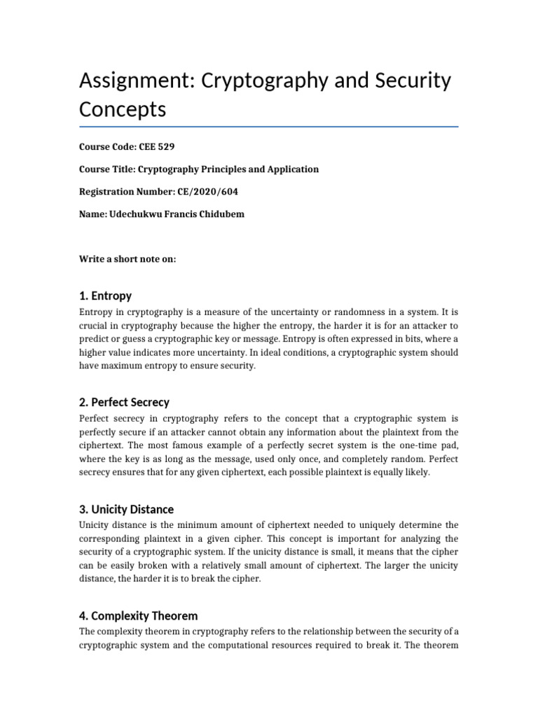 Cryptography Assignment | PDF | Cryptography | Cipher