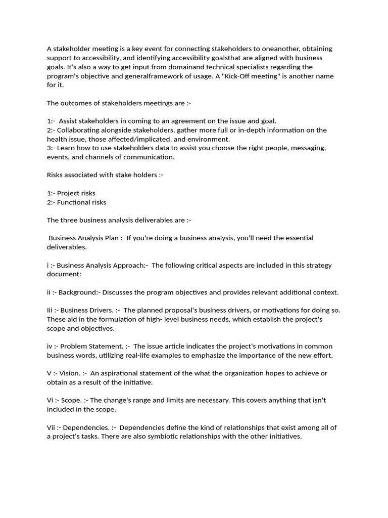 A Stakeholder Meeting Is A Key Event For Connecting Stakeholders To ...