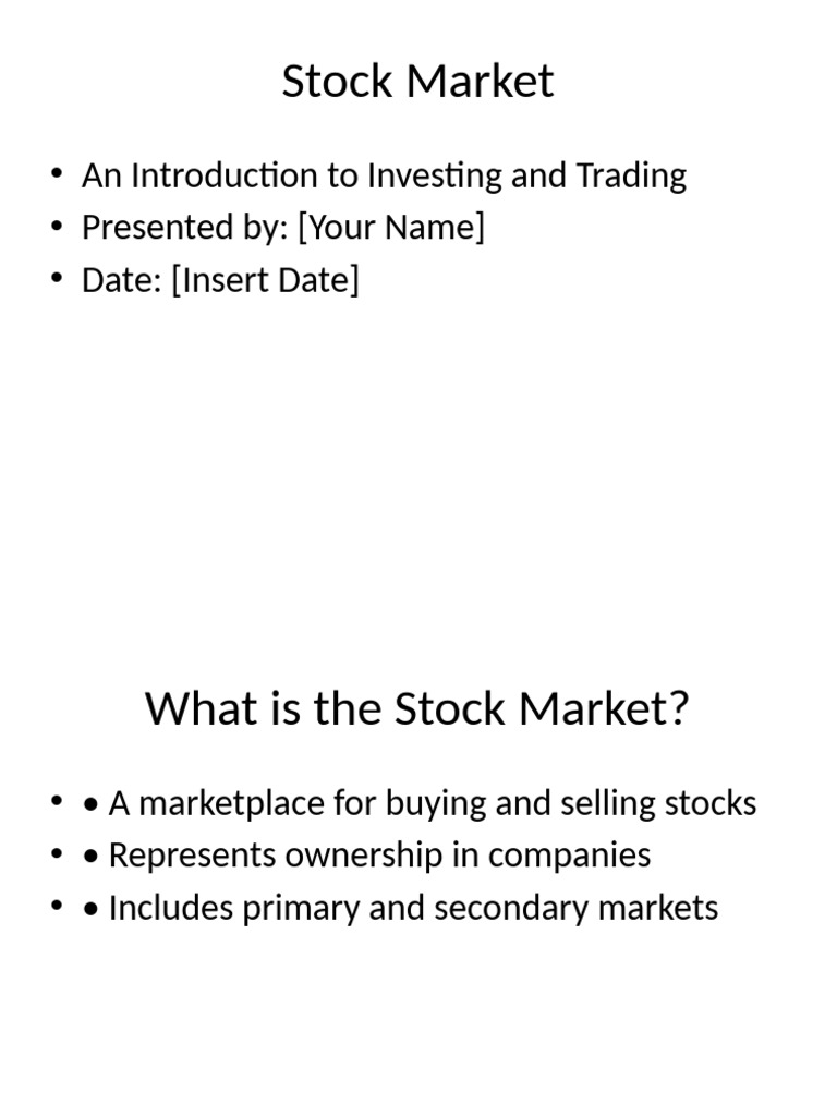 Stock Market Presentation | PDF
