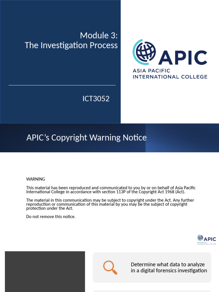 Lecture 3 APIC 1.2.3 | PDF | Password | Digital Forensics