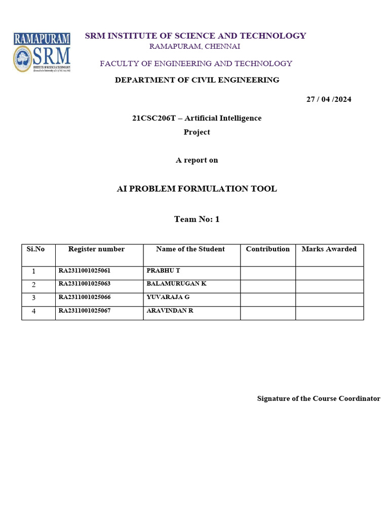 Ai Problem Formulation Tool | PDF | Artificial Intelligence | Intelligence (AI) & Semantics