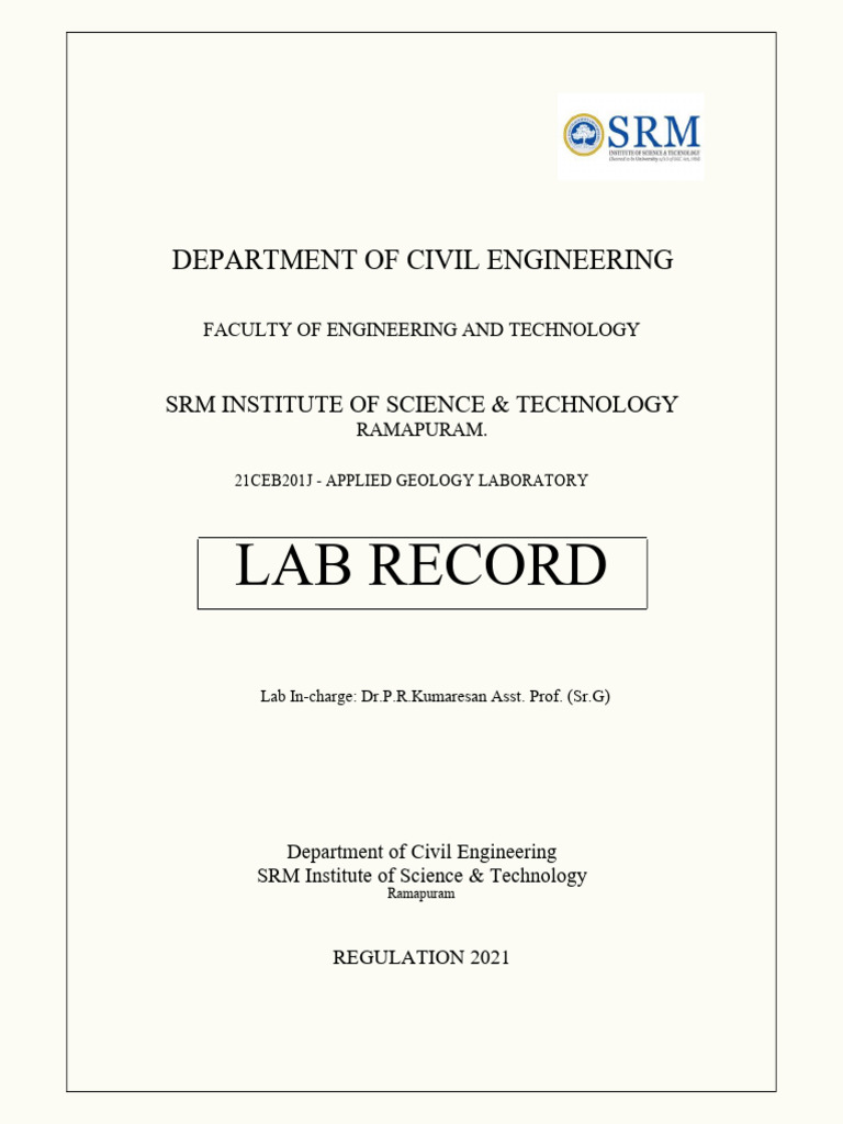 03 - Geology Lab Manual - Updated - 2025-1 | PDF | Minerals | Fault ...