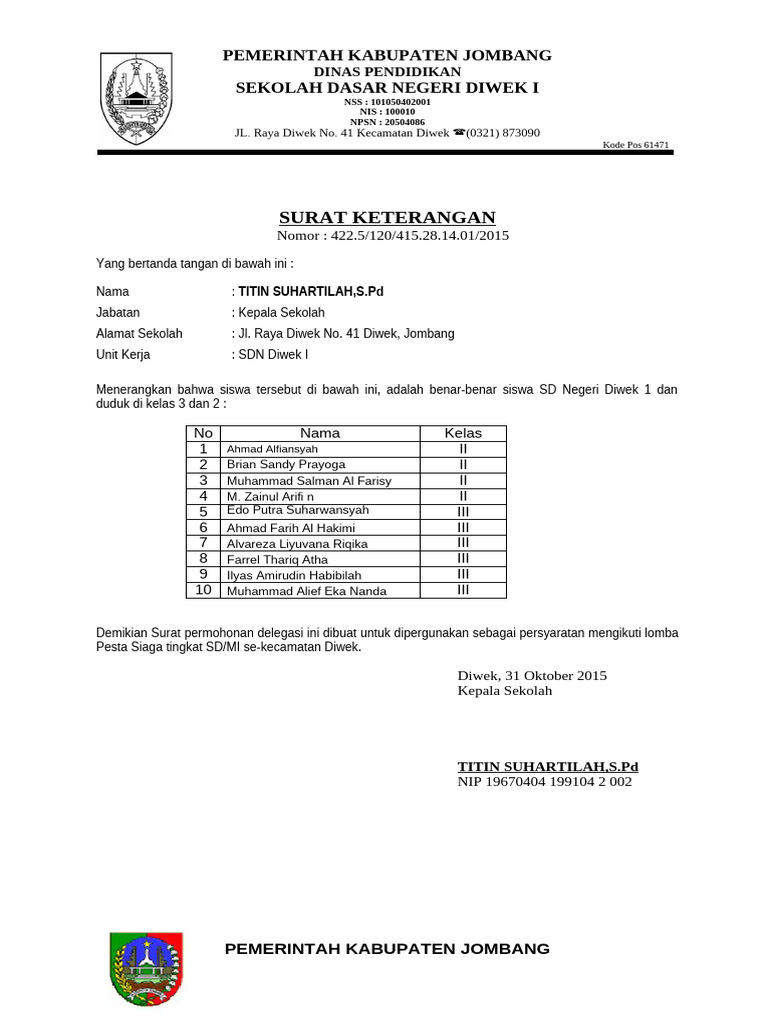 SURAT Permohonan Delegasi | PDF