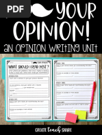 OREO Paragraph Writing Structure Scaffold - YEAR 2 | PDF