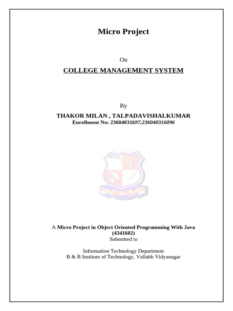 Micro Project Report Format VISHAL & MILAN | PDF | Email Spam | Java ...