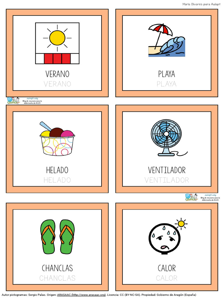 Vocabulario Verano 1 | PDF
