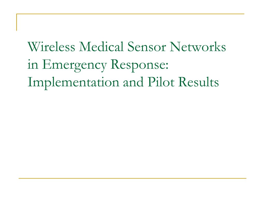 Wireless Medical Sensor Networks IEEE PROJECT | PDF