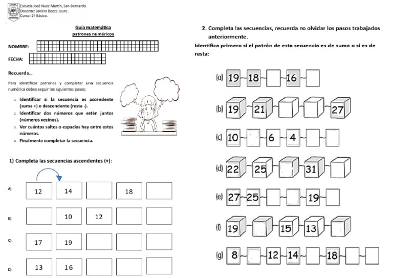 Patrones - Númericos 2 Basico | PDF