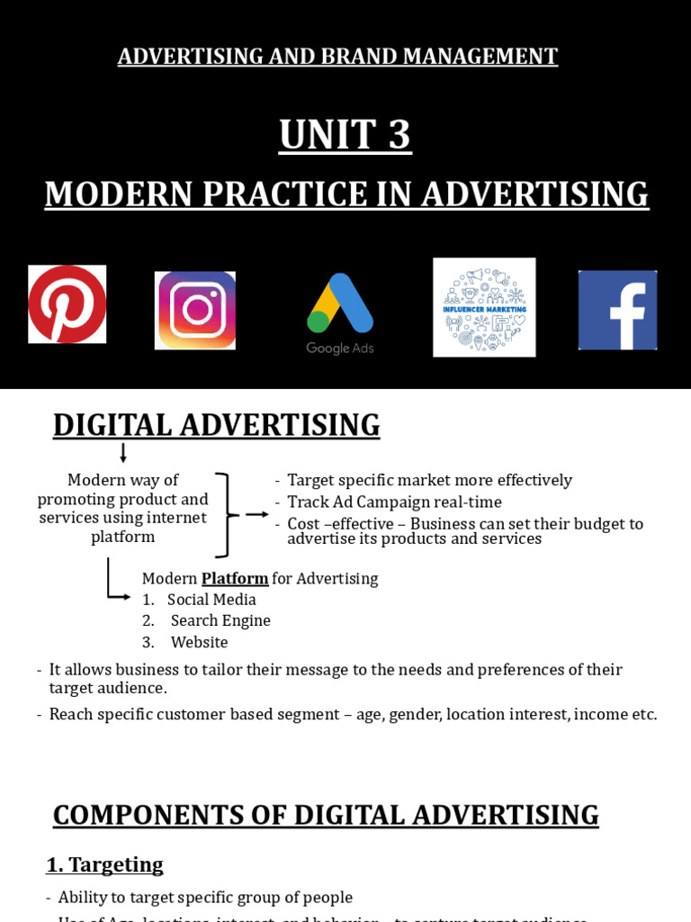 Unit 3 Modern Practice in Advertising | PDF | Search Engine Optimization | Advertising