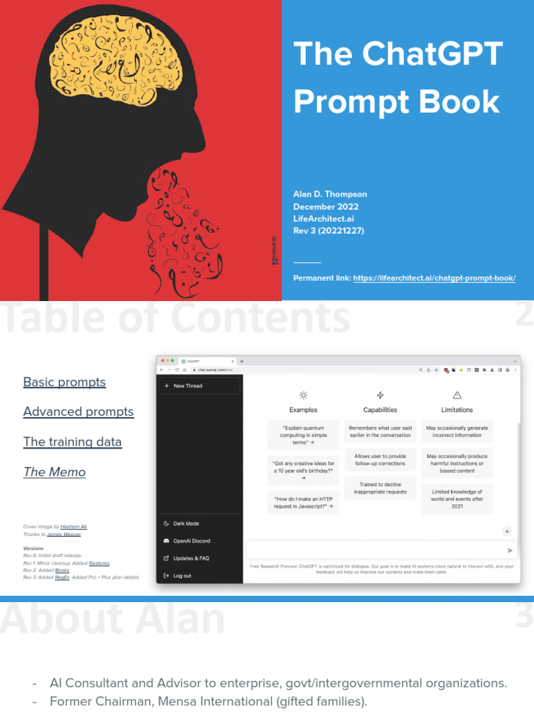 The ChatGPT Prompt Book - LifeArchitect - Ai - Rev 3 | PDF | Regular ...