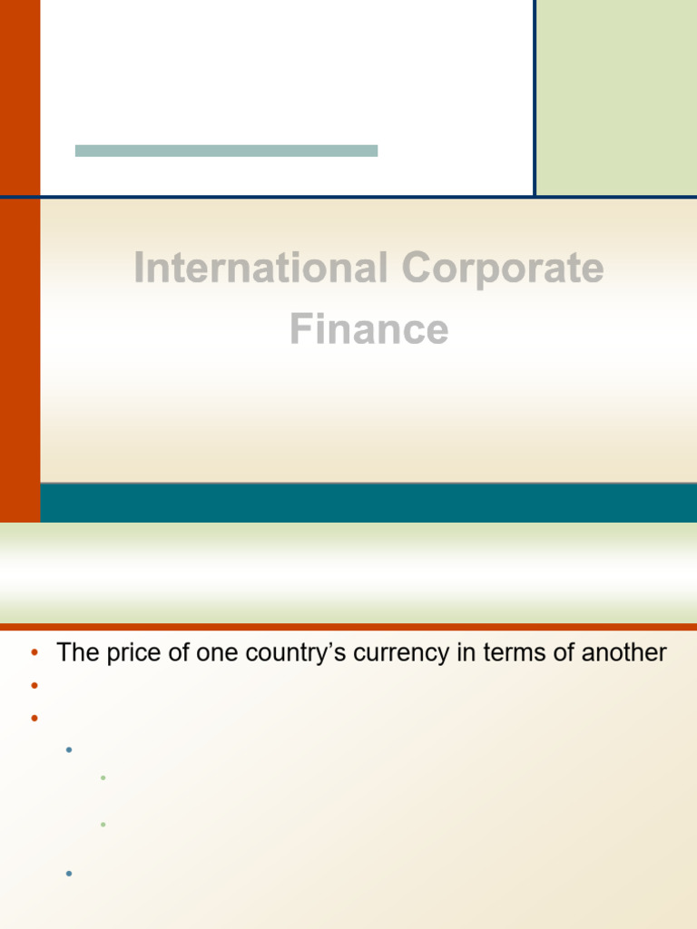international corporate finance_intake 9 | PDF | Exchange Rate | Purchasing Power Parity