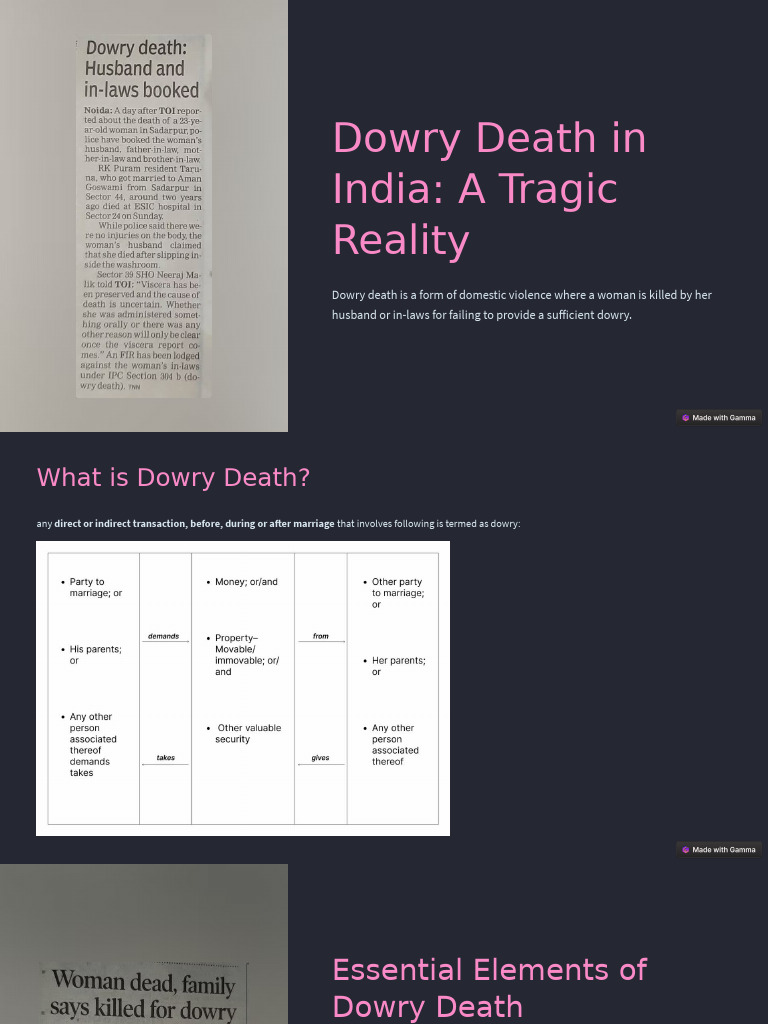 Dowry Death in India A Tragic Reality | PDF