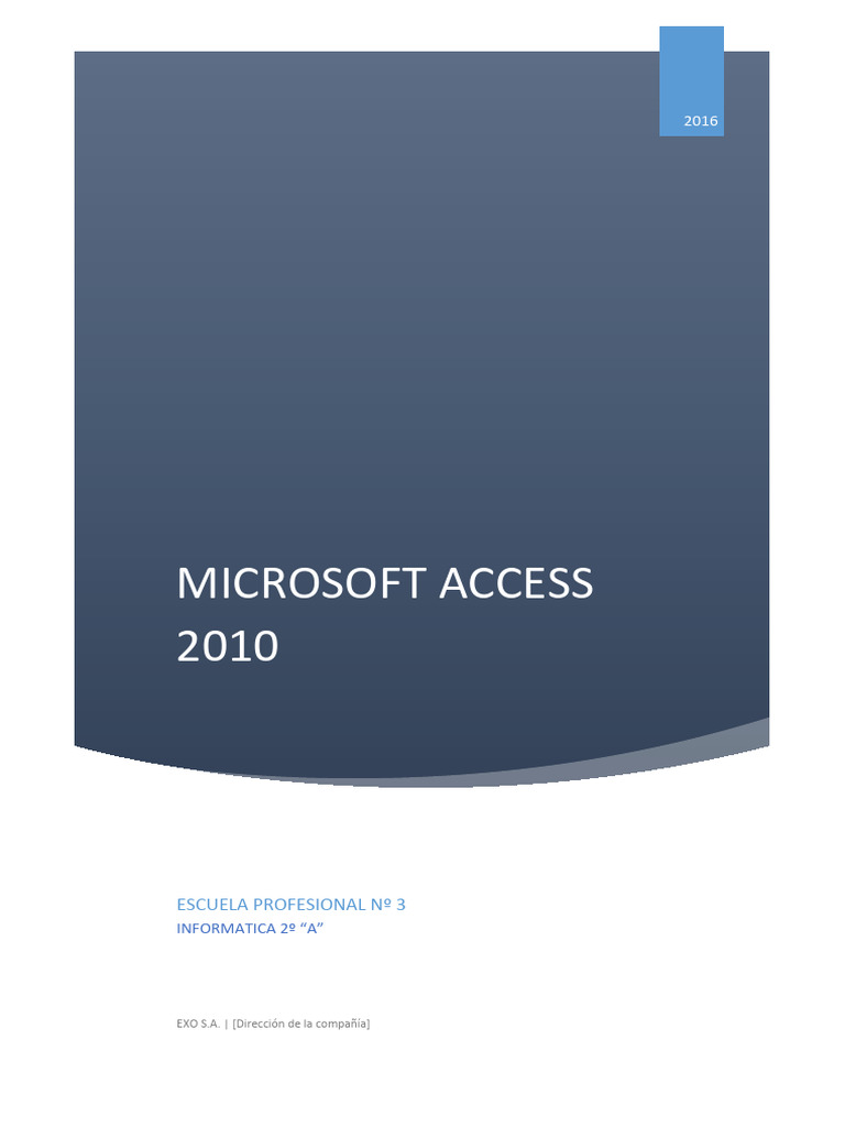 Cartilla de Access2010 | PDF | Archivo de computadora | Botón (Computación)